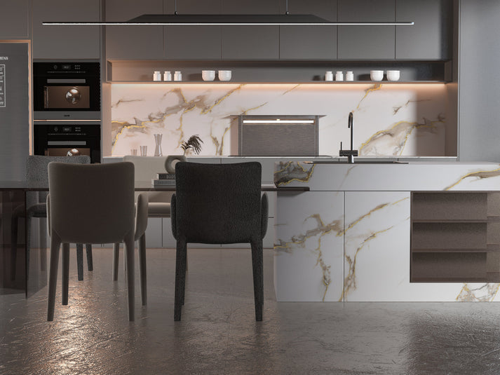 Luxury Calacatta Oro Gold 4×8 Waterproof PVC Wall Panels – Wall Panels Hub